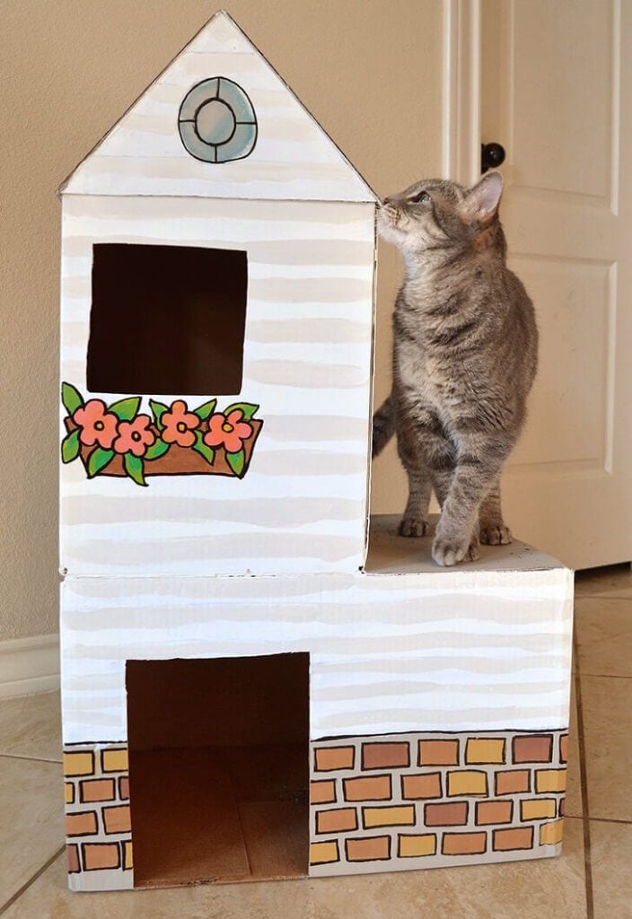 24 DIY Cardboard Cat House Plans You Can Build Today (With Pictures ...
